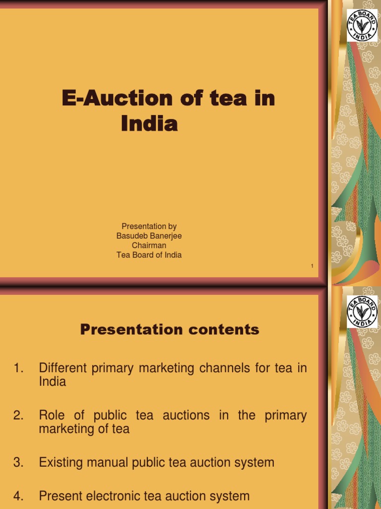 E-Auction System for Indian Tea Market | PDF | Auction | Tea