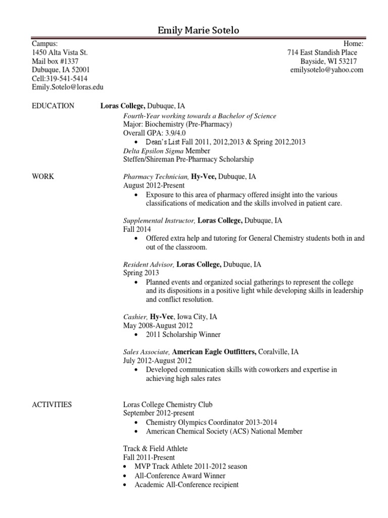 Emily Marie Sotelo: Loras College, Dubuque, IA | PDF | Wellness