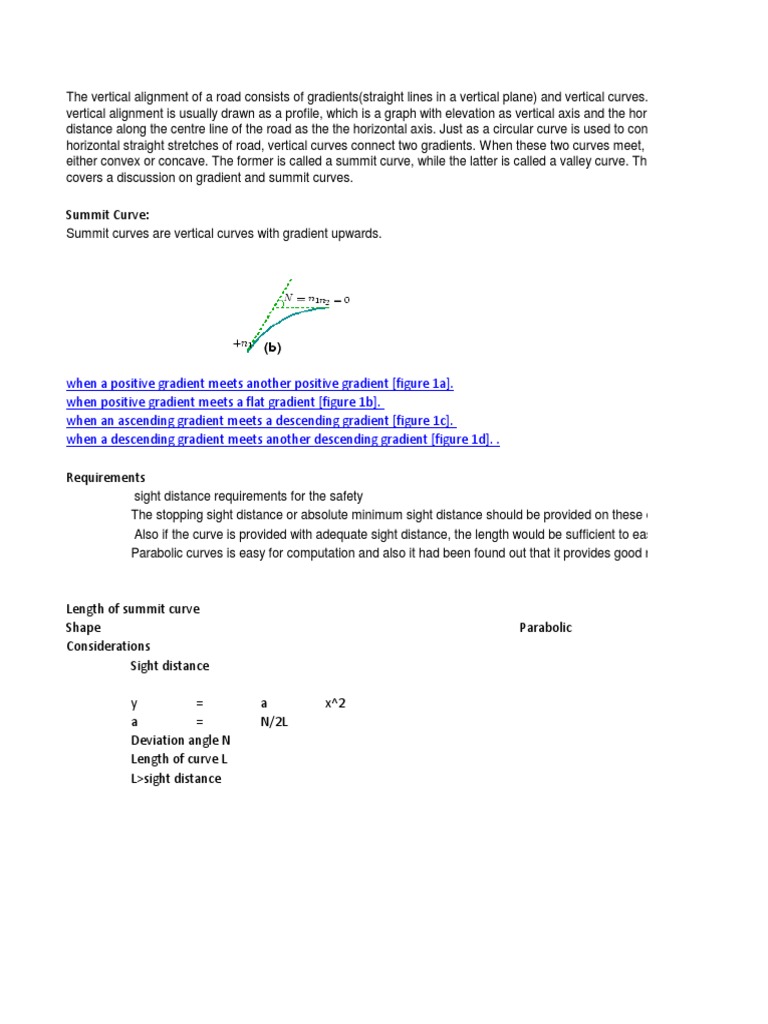 Summit Curve& Valley Curve | PDF | Geometry | Teaching Mathematics