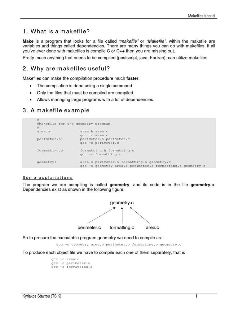 Makefiles Tutorial | PDF | Computer Programming | Computer Programming Tools