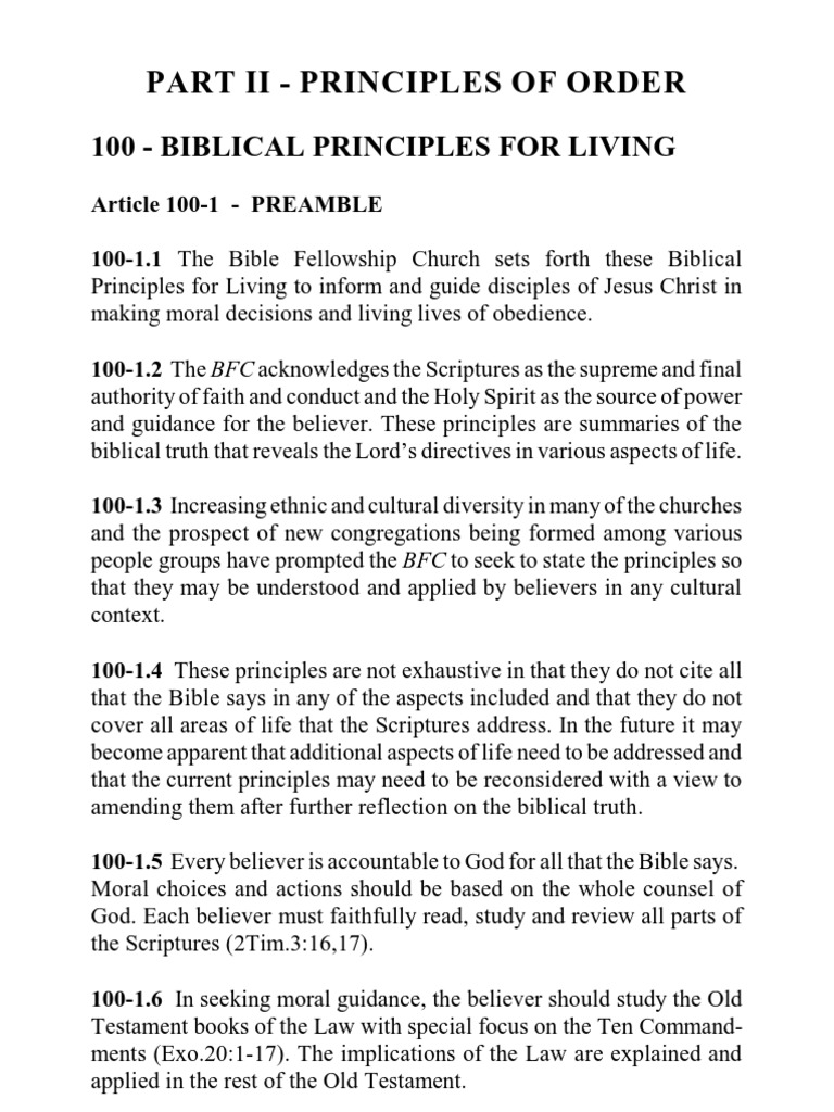 Biblical Principles For Living | PDF | Satan | Repentance