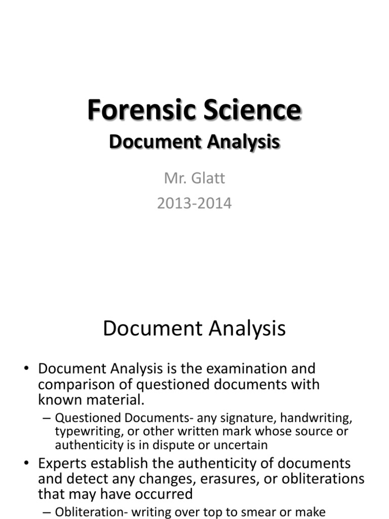 Forensic Science: Document Analysis | PDF | Banknote | Writing