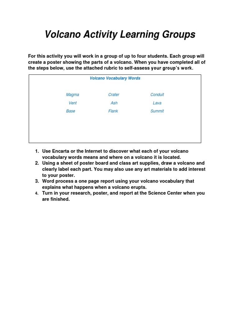Volcano Poster Group Project | PDF