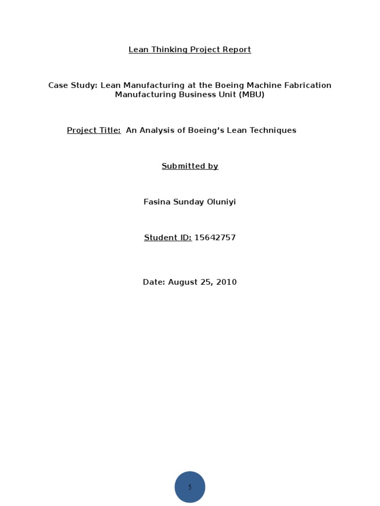 Lean Thinking Full Project Report | PDF | Lean Manufacturing | Inventory