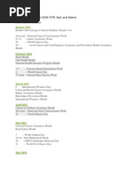 DOH Monthly Health Programs 2025 | PDF | Cancer | Health Care