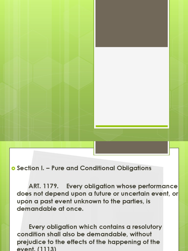 Article 1179 - 1192 | PDF | Rescission | Damages