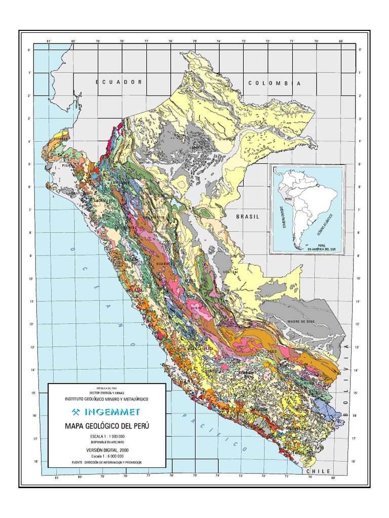Mapa Geologico Del Peru | PDF