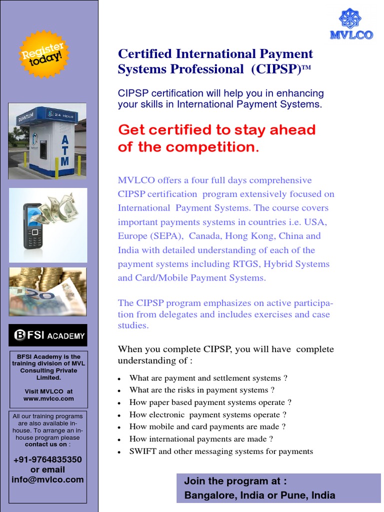 Certified International Payment Systems Professional | Download Free ...