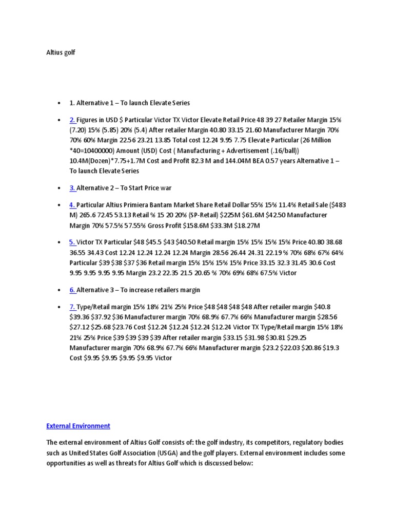 Altius Golf to Launch Low-Cost Elevate Golf Ball Series | PDF | Retail ...