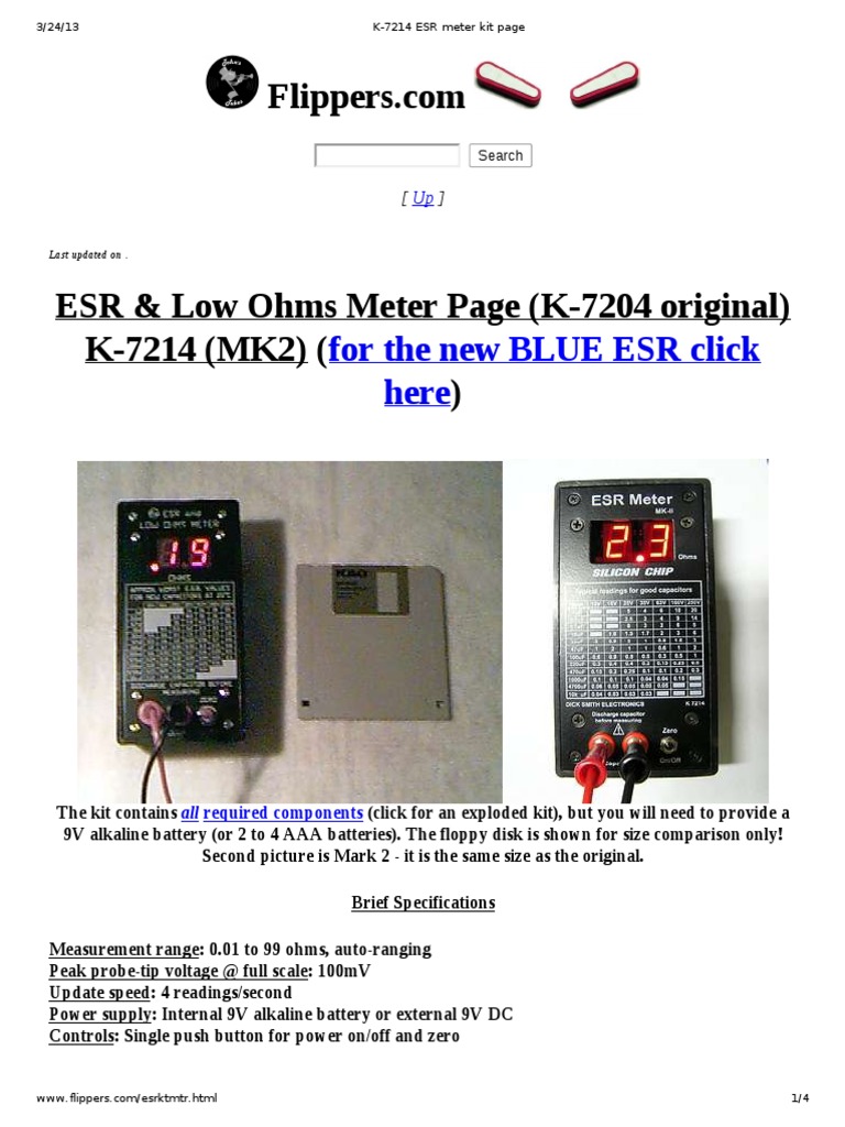 ESR Meter Specifications | PDF | Computer Engineering | Electronic ...