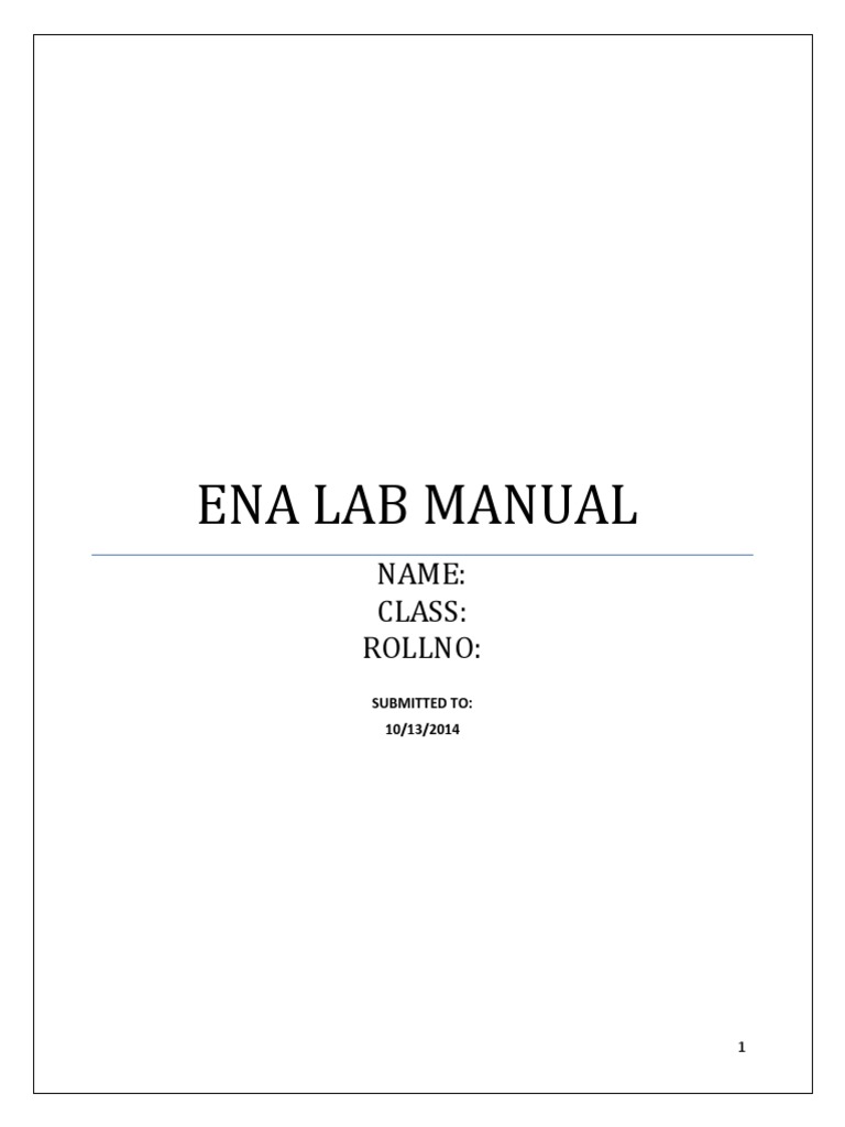 Ena Lab Manual: Name: Class: Rollno | PDF | Low Pass Filter | Electronic Filter