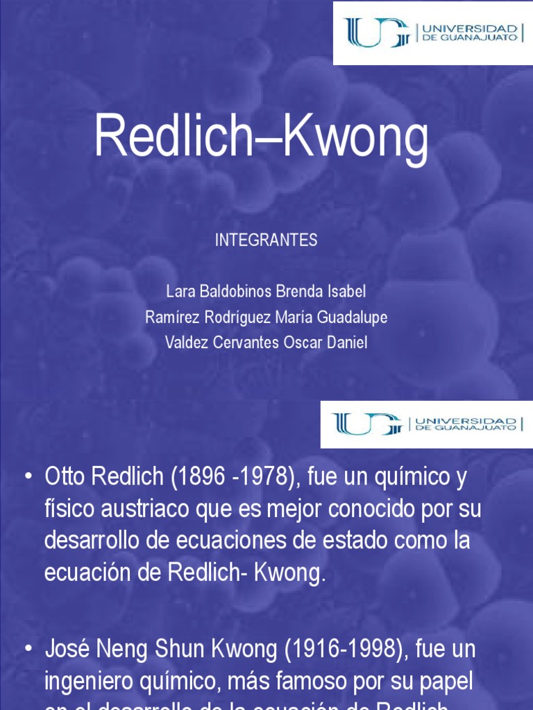Redlich Kwong | PDF | Gases | Materiales transparentes