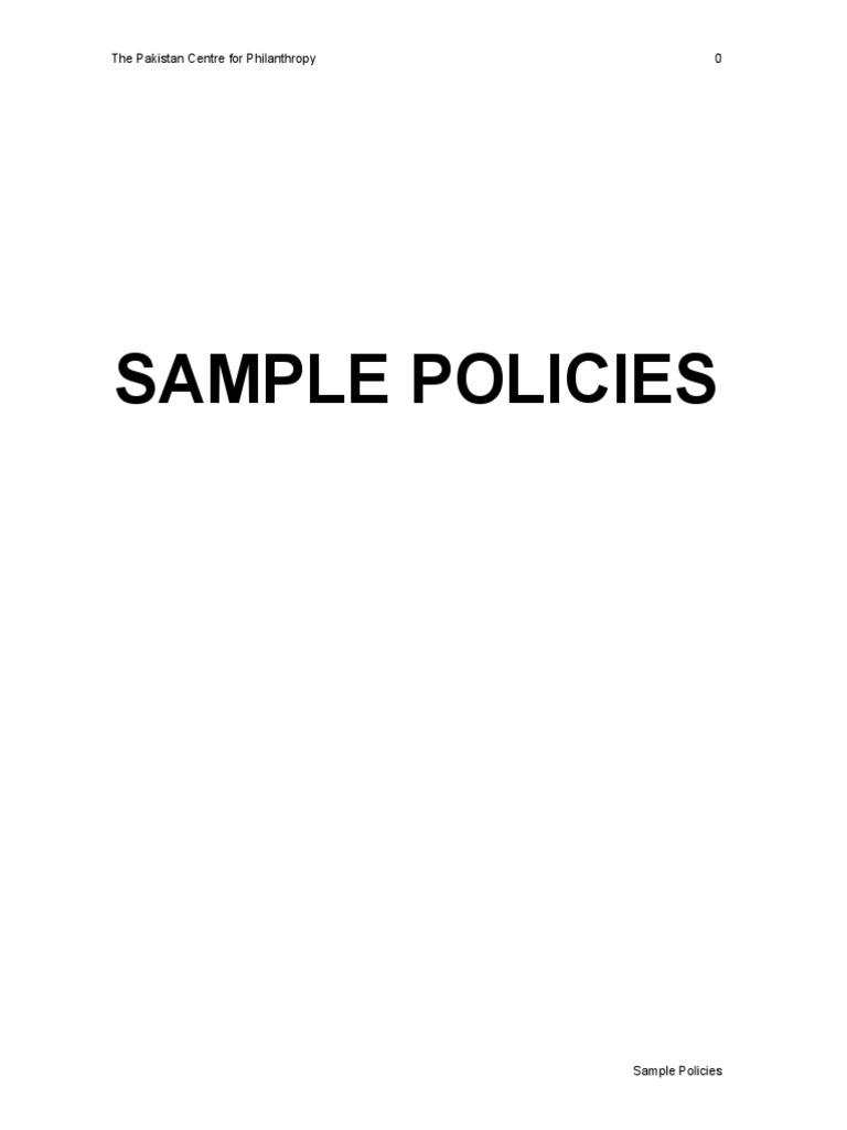 Sample Policies 2 | PDF