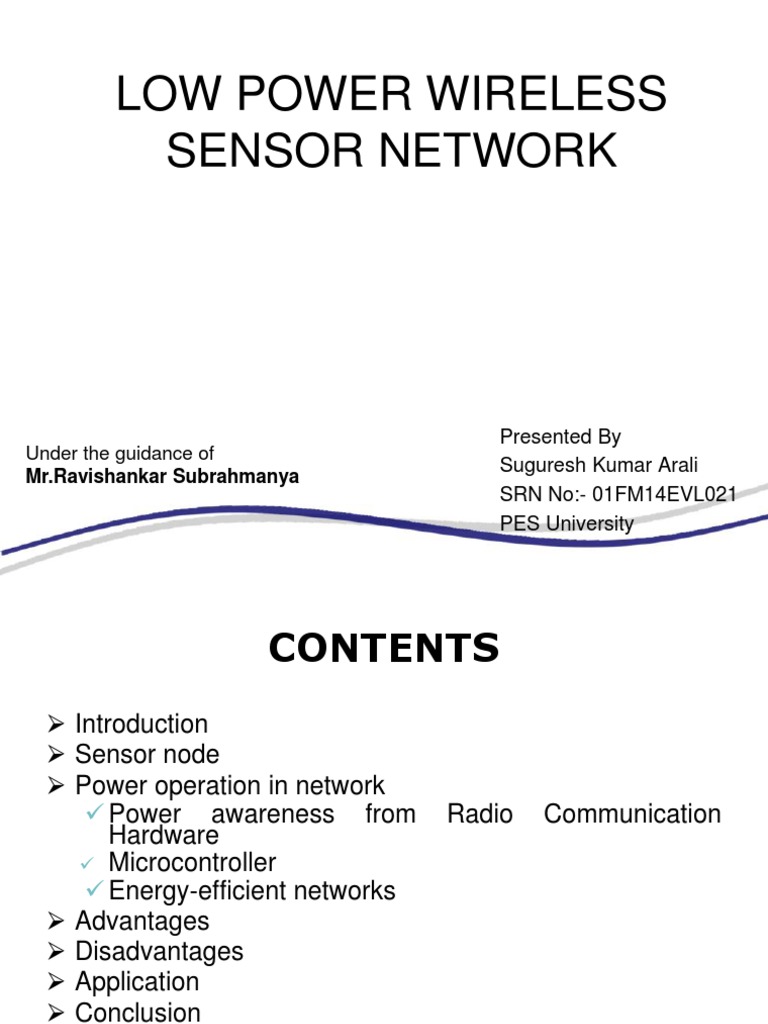 Low Power Wireless Sensor Network | PDF | Wireless Sensor Network ...