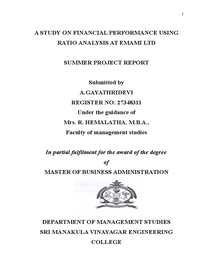 MBA Financial Analysis Report | PDF | Insurance | Pension