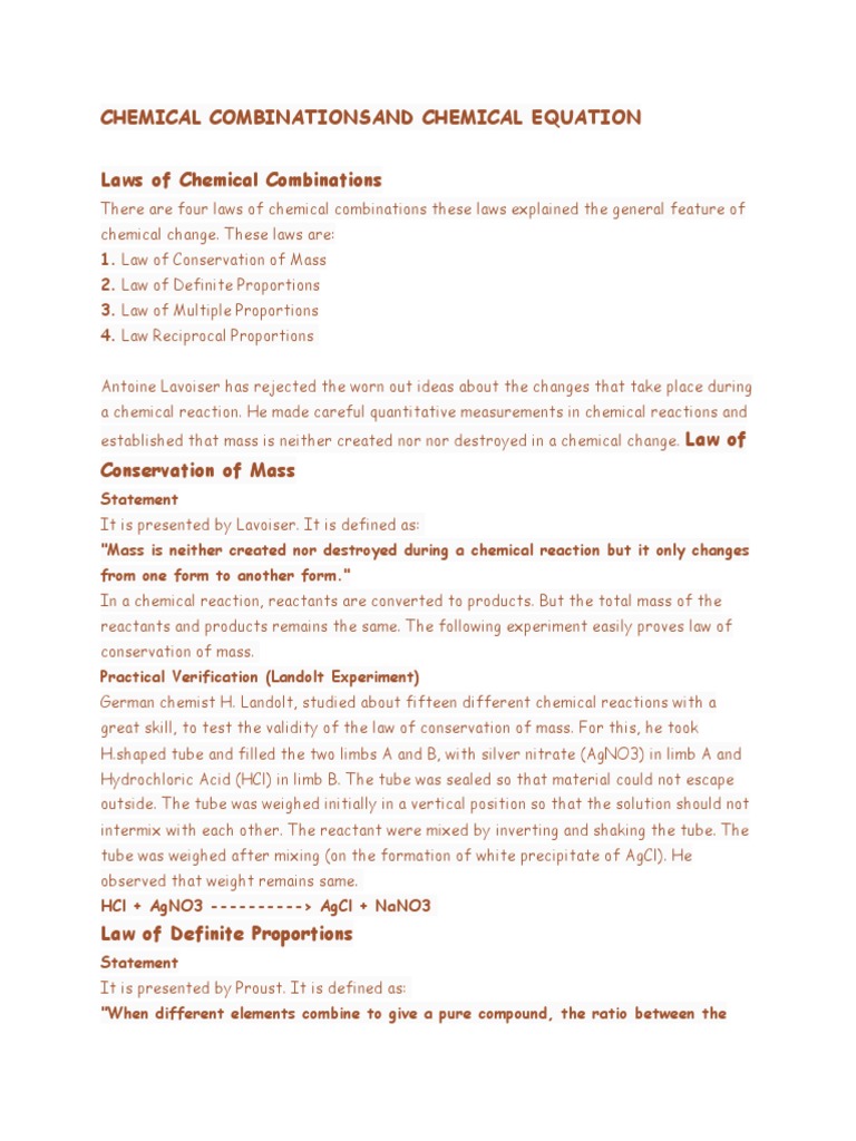 Chemistry Class 9th Notes Chapter 2 | PDF | Chemical Compounds ...