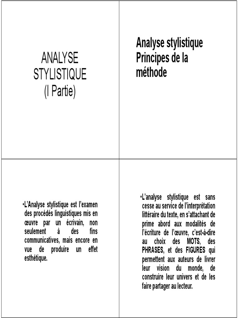 Analyse des procédés stylistiques | PDF | Poésie | Lecture (Processus)