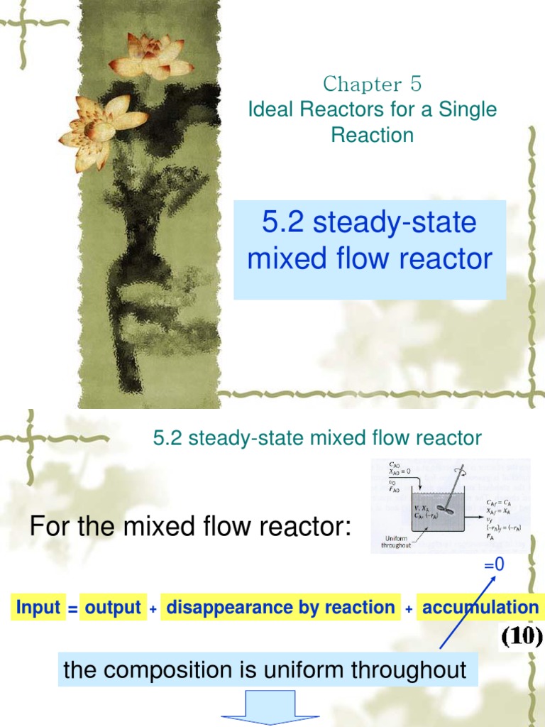 5.2 Steady-State Mixed Flow Reactor: Ideal Reactors For A Single Reaction | PDF | Chemical ...