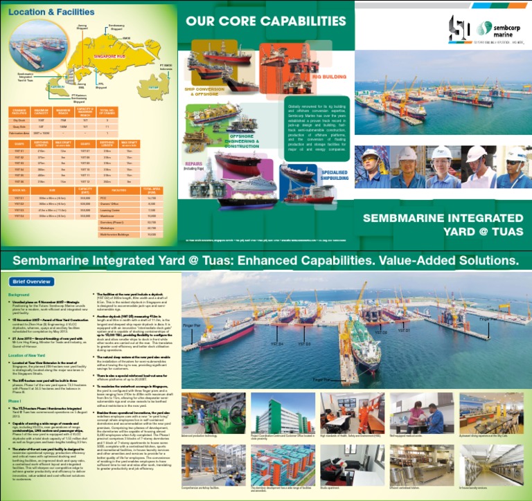 Sembmarine Integrated Yard@Tuas | PDF | Pier | Shipyard