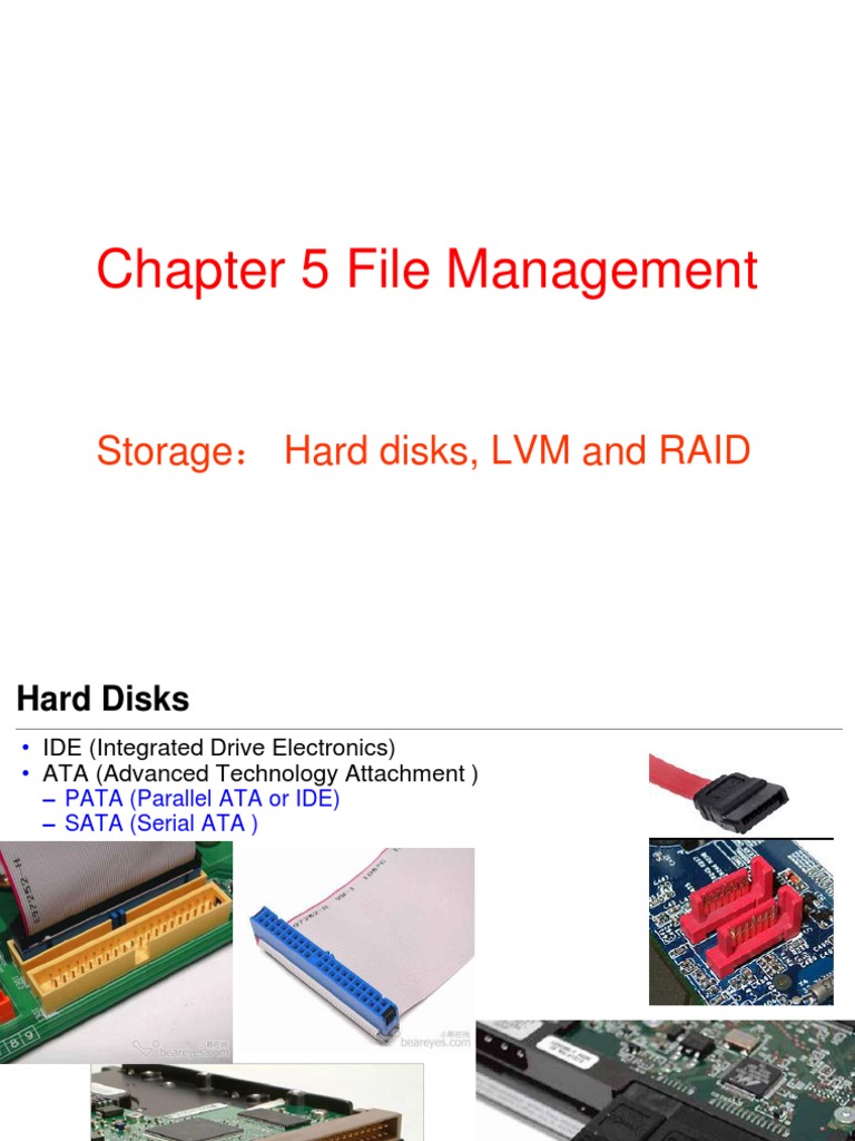Chapter 5 File Management: Storage Hard Disks, LVM and RAID | PDF ...