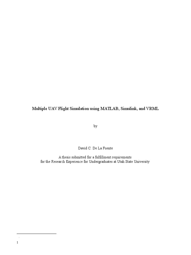 Multiple UAV Flight Simulation Using MATLAB, Simulink, and VRML | PDF | Simulation | Graphical ...
