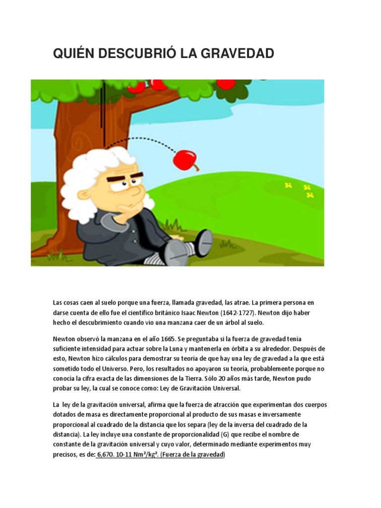 Quién Descubrió La Gravedad | Gravedad | Ley de Newton de la ...