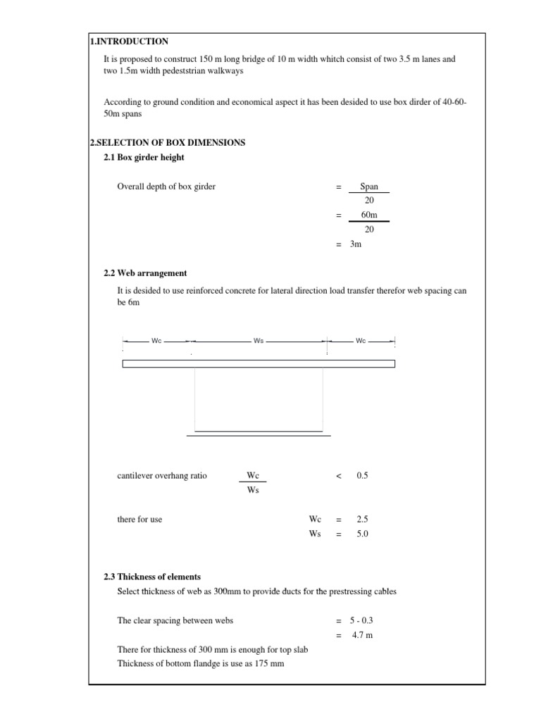Box Girder Bridge Design Analysis | PDF | Beam (Structure) | Structural ...