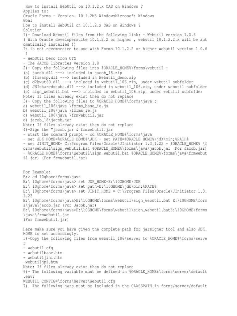 Webutil Process | PDF | Java (Programming Language) | Areas Of Computer ...