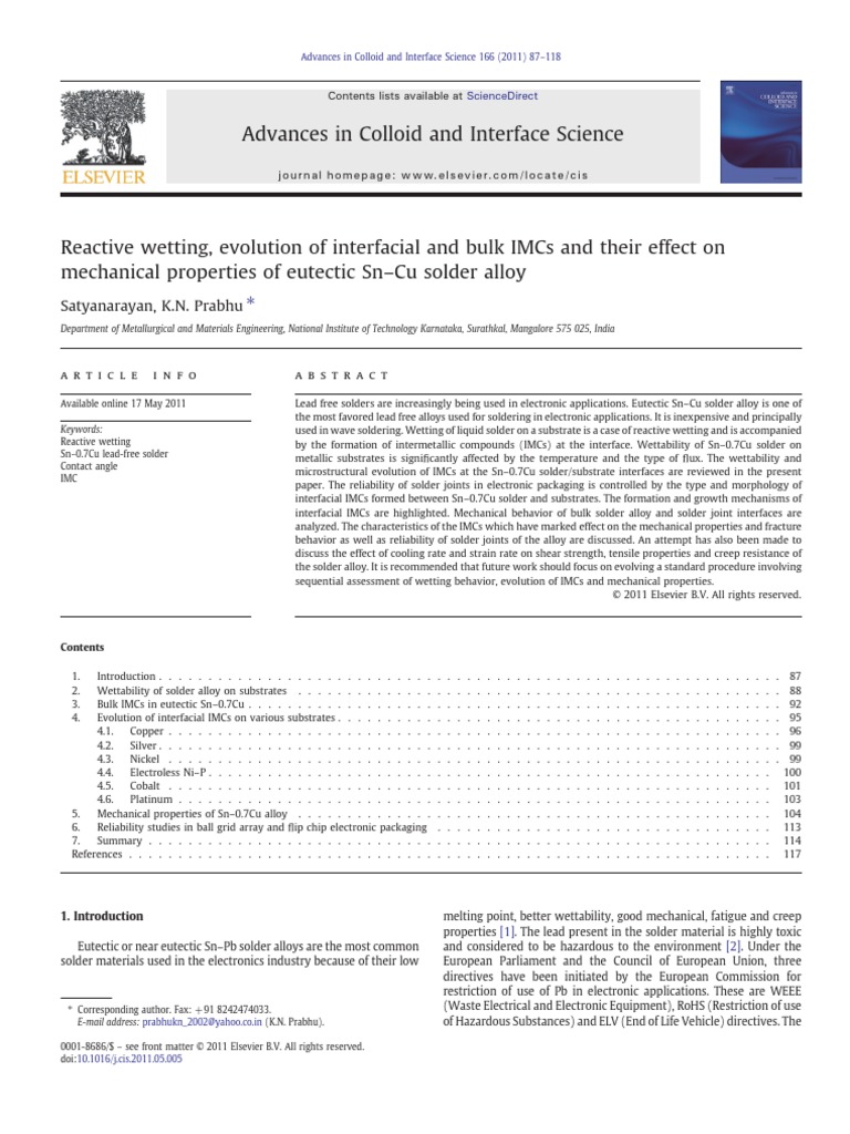 Reactive Wetting, Evolution of Interfacial and Bulk IMCs and Their ...