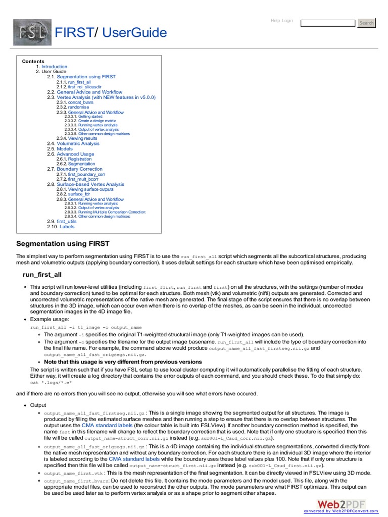 FSL First | PDF | Image Segmentation | Matrix (Mathematics)