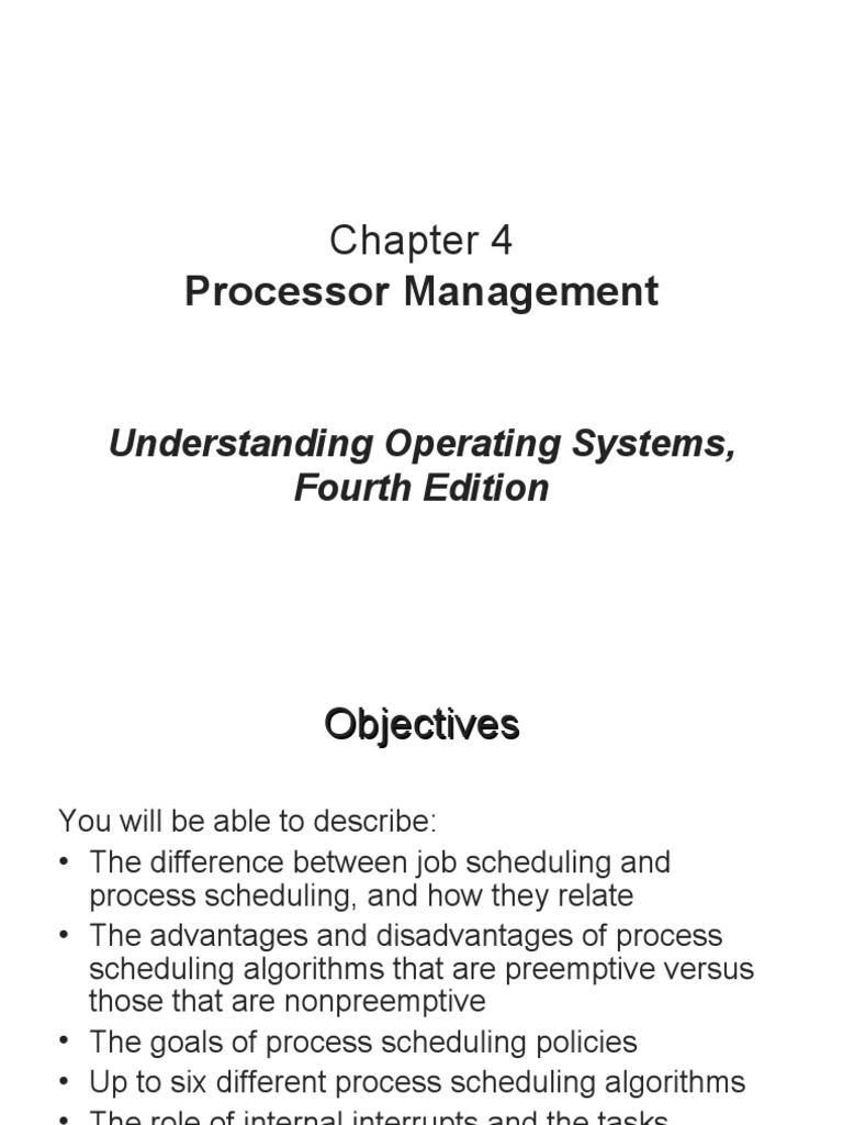 Processor Management Pdf Scheduling Computing Process Computing 9796