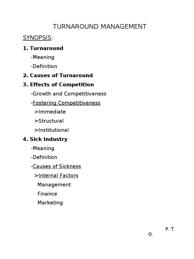 Turnaround Management | PDF