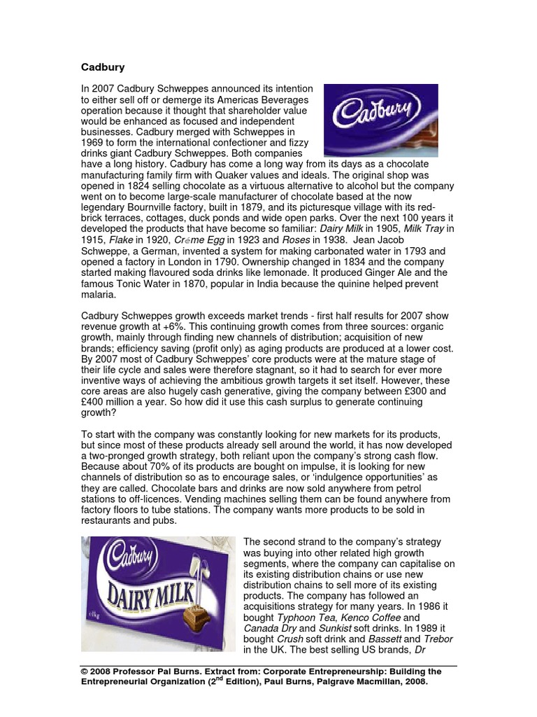 Case On Cadbury | PDF | Drink | Beverages