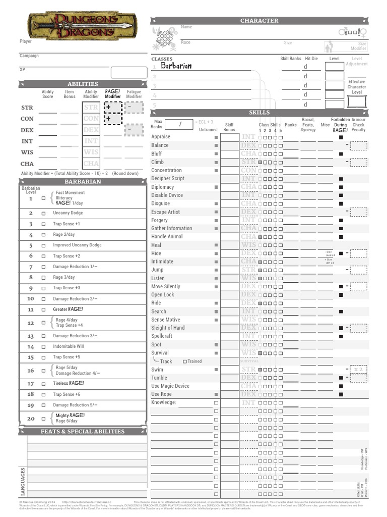 Barbarian, Fighter, Cleric, Rogue, Warlock, Hexblade, | Wizards Of The ...