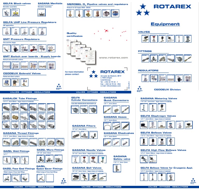 ROTAREX Przeglad Produktow | PDF | Valve | Fluid Dynamics