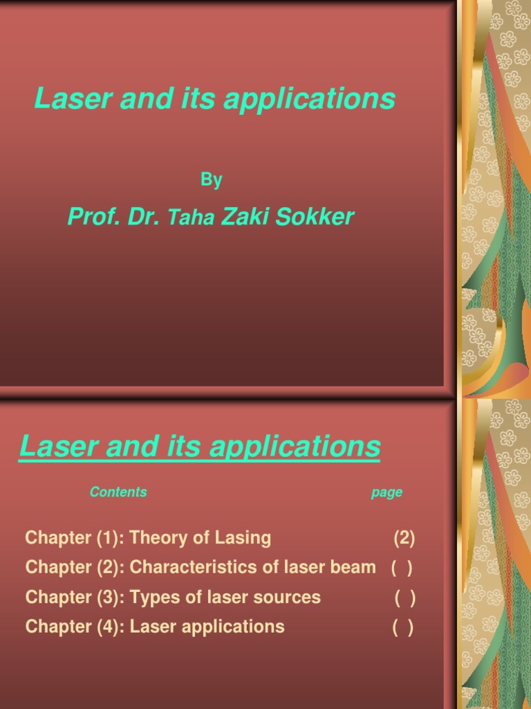 Laser and Its Applications | PDF