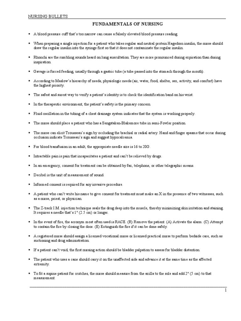 Nursing Bullets | PDF