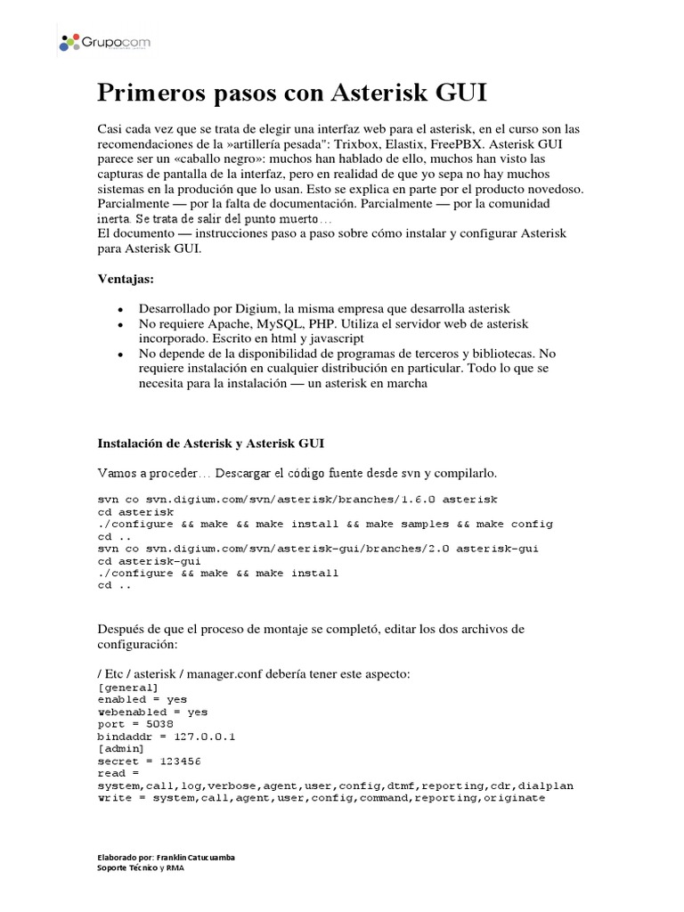 Primeros Pasos Con Asterisk GUI | PDF | Informática | Software