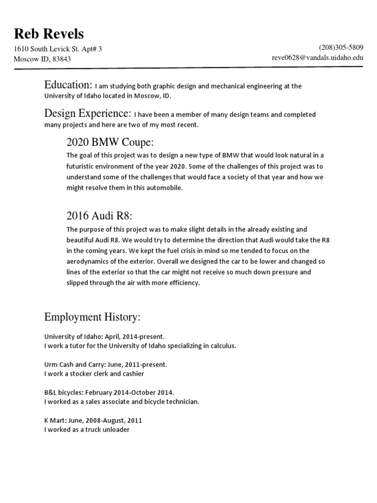 Resume English | PDF