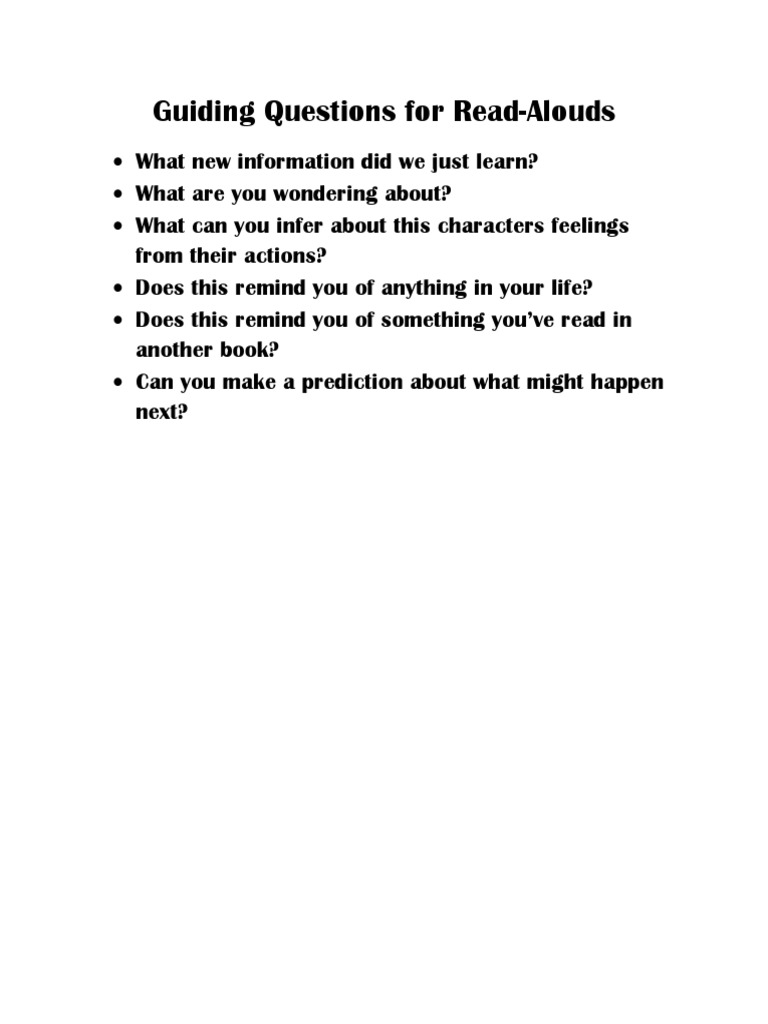 Guiding Questions For Read | PDF