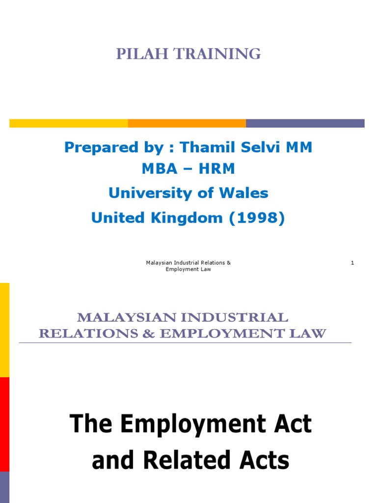 Overview of Malaysia's Employment Act 1955 | PDF | Overtime | Sick Leave