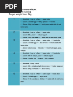 Copenhagen Diet Plan For 13 Days | PDF | Lunch | Tea