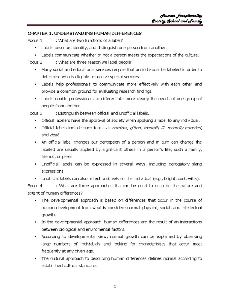 Human Exceptionality | PDF | Intellectual Disability | Hearing Loss