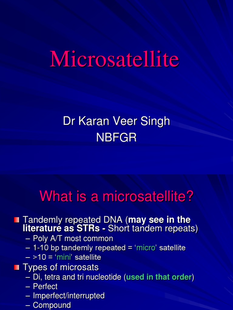 Microsatellite | PDF | Microsatellite | Genetics