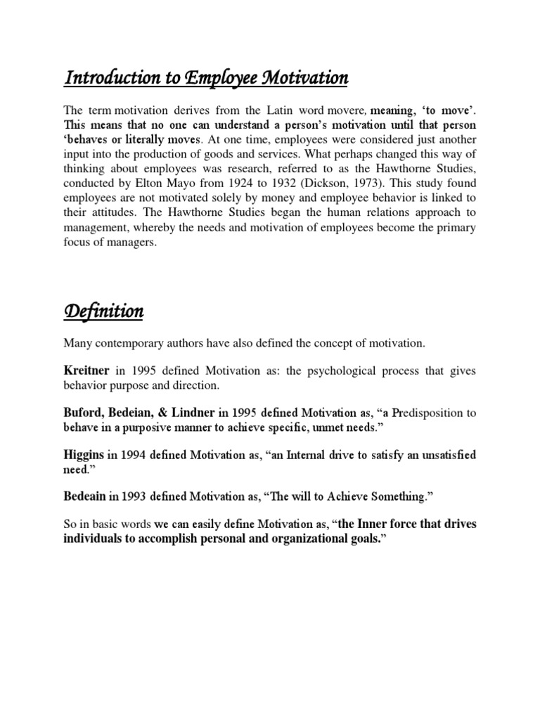 Employee Motivation | PDF | Motivation | Motivational