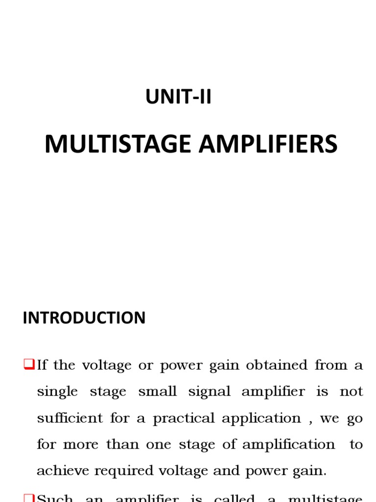 Multistage Amplifier Overview and Design | PDF | Amplifier | Electricity