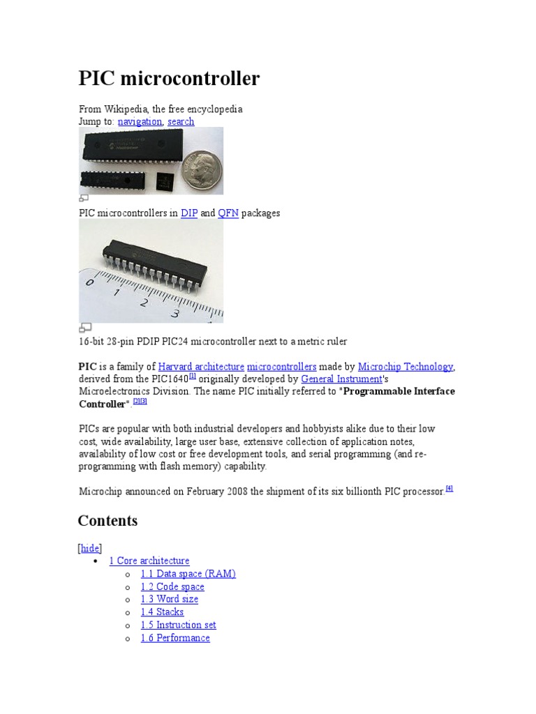 PIC Microcontroller | PDF | Microcontroller | Office Equipment