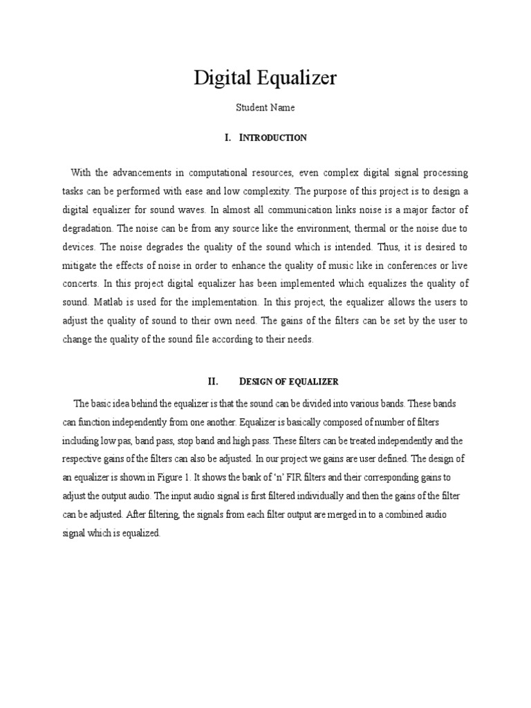 IEEE Template 1col 2sp | PDF | Equalization (Audio) | Filter (Signal Processing)