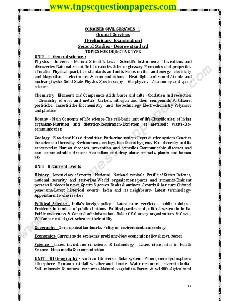 Group 1 Syllabus PDF | PDF