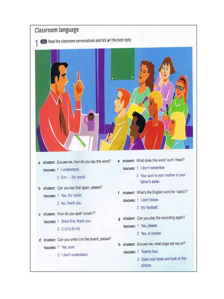 Classroom Language | PDF